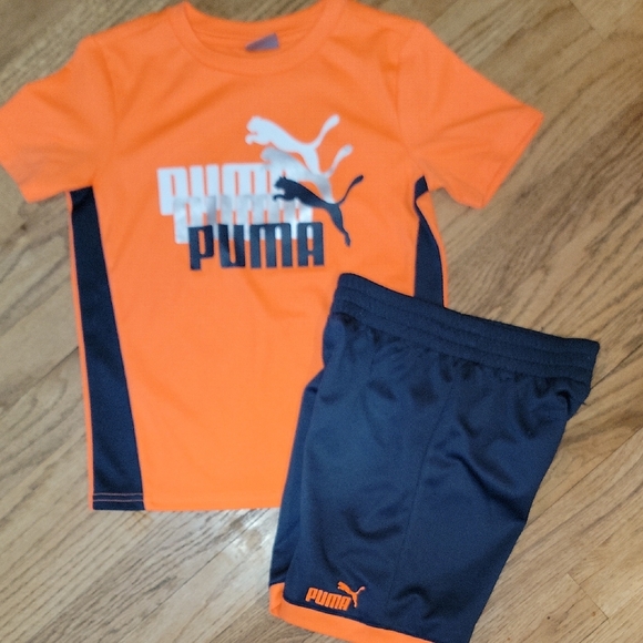 Puma | Matching Sets | Puma Orange And Navy Kids Outfit | Poshmark